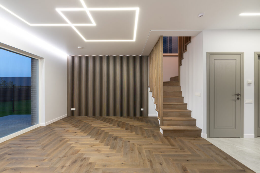 Drzwi wewnętrzne Art Deco Stone Grey - RAL 7030 - Styl Drzewa